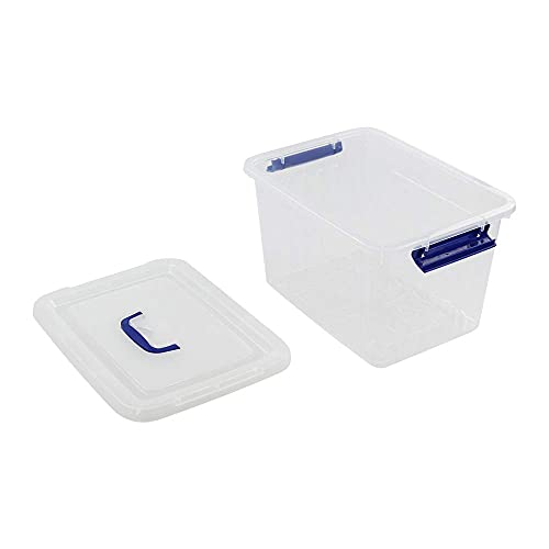 Pekky 12 L Plastic Toys Storage Containers with Lid, Clear Bin Latching Box, Set of 1