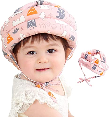 Baby Adjustable Helmet Toddler Head Protector Hat Safety Helmet Infant Walker Bumper Hat Kids Headguard Bumper Baby Head Cap Kids Head Cushion Bonnet for Baby Age 6 Months to 5 Years