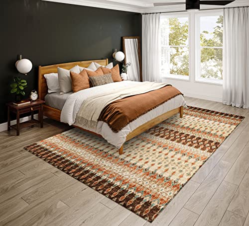 Addison Bravado Geometric Ikat Canyon Power Loomed 8' x 10' Area Rug