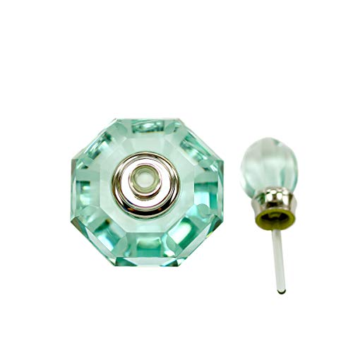 KECHU Delicate Green Empty Crystal Perfume Bottle Refillable Glass 3ml Transparent Green Decor