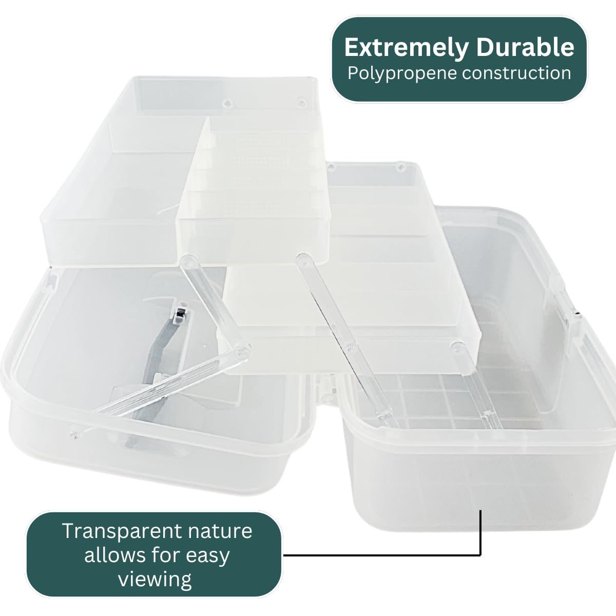Tiered Storage Box with 3 Shelves