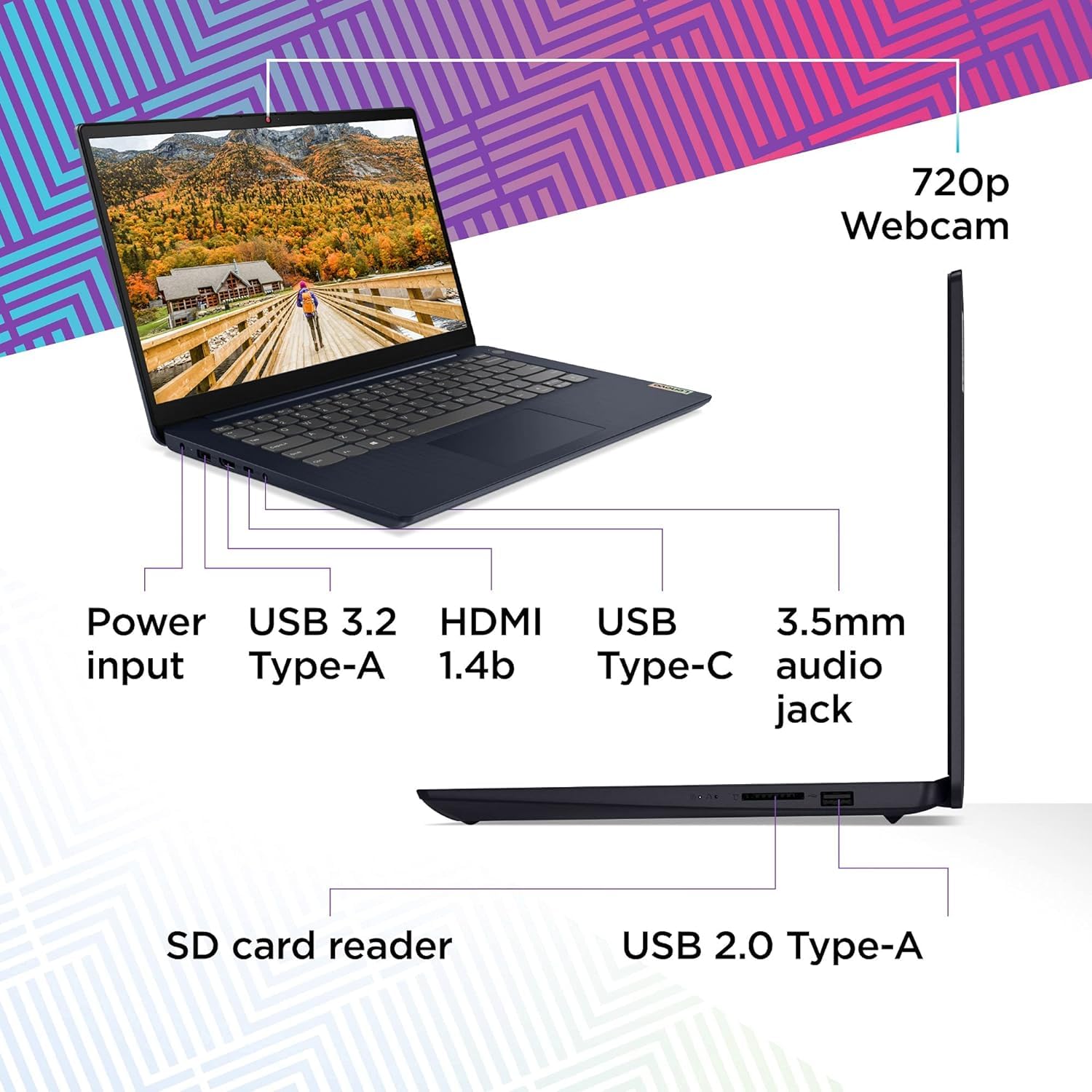 Lenovo IdeaPad 3i Laptop - 15.6" Full HD 1080p Touch Screen - Intel Core i5-1155G7-24GB Memory - 1TB SSD - Windows 11 Home - Abyss Blue – w/HDMI Cable