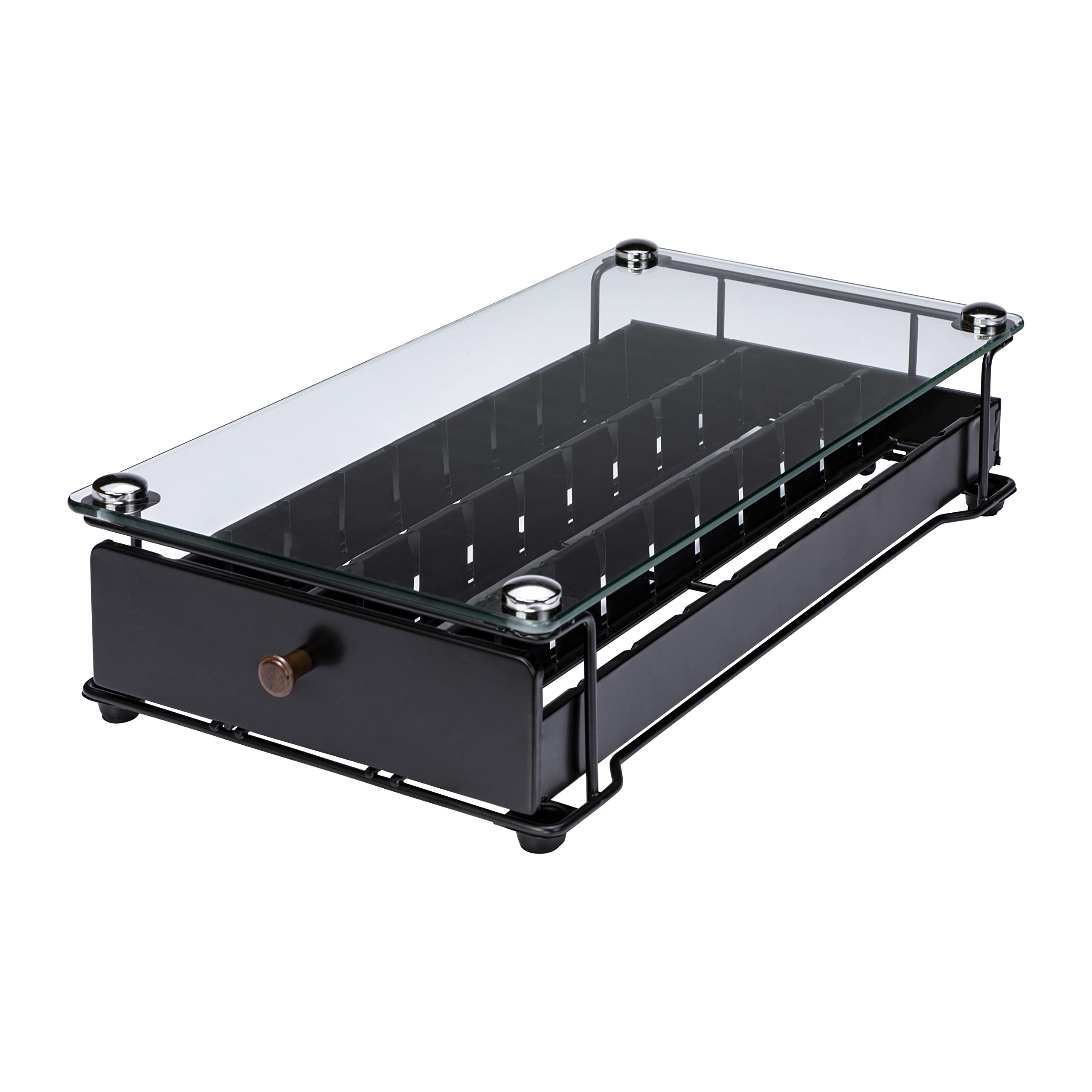 Rice rat Vertuo Capsule Holder Drawer for Nespresso With Glass (Class-30 Pods)