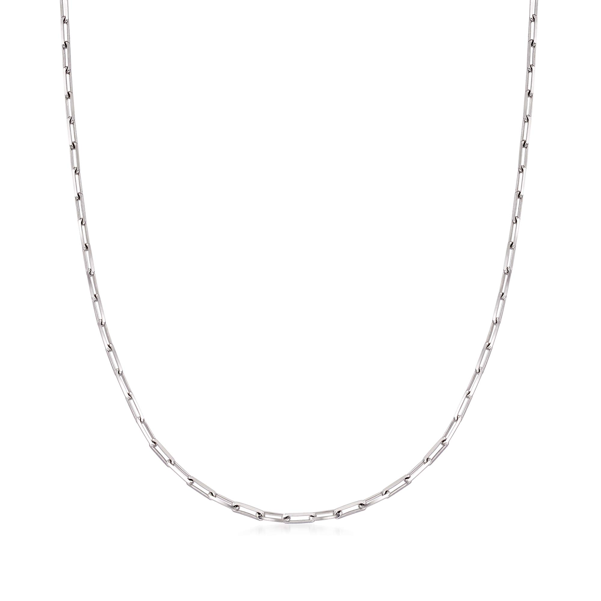 Ross-Simons Italian Sterling Silver Paper Clip Link Necklace. 20 inches