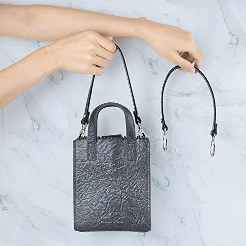 AUEAR, Replacement Handles Bag Purses Straps Black Handbag Strap for Handmade Bag Straw Bag (15.9 Inches, Style B, 2 Pack)