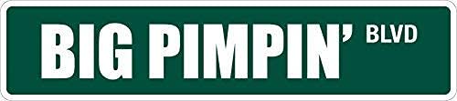 Streets Signs ST AVE DT Big Pimpin Retro Metal Tin Sign Plate Drive Way Road Street Man Cave Wall Decor Sign 4" x 16"