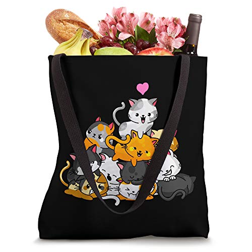 Cat Cute Kitty Pile Cats Anime Kawaii Neko Gift Women Girls Tote Bag