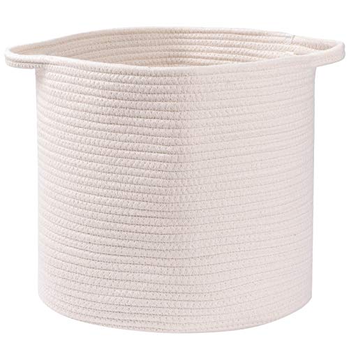 voten Off White Woven Storage Cubes Baskets Bins for 13x13 Cube Organizer/Shelving,Rope Baskets for Storage/Organizing,Toy Storage Bins,Cloth Closet Organizing Basket Bin 3 Packs,12.6x12.6ββ
