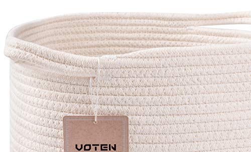 voten Off White Woven Storage Cubes Baskets Bins for 13x13 Cube Organizer/Shelving,Rope Baskets for Storage/Organizing,Toy Storage Bins,Cloth Closet Organizing Basket Bin 3 Packs,12.6x12.6ββ