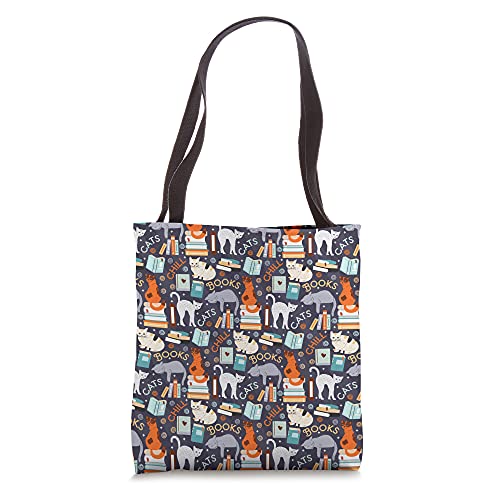Cats And Books Reader Cat Lover Reading Bookish Tote Bag