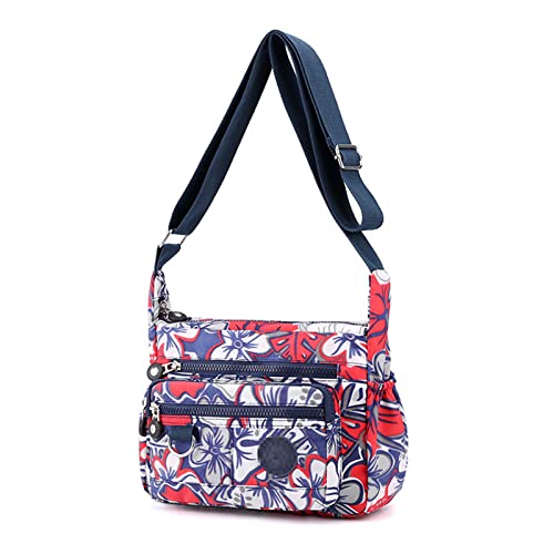 Crossbody Bag for Women Waterproof Multi-Pocket Messenger Bag Large Capacity Lightweight Shoulder Bag Casual Handbag for Daily Use Work Travel (Black)