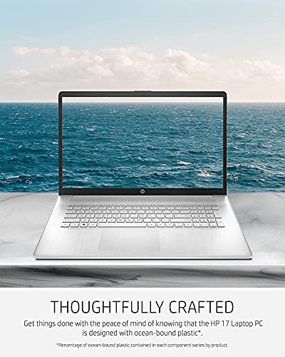 HP Pavilion 17.3-inch IPS FHD Laptop (2022 Model), Intel Core i5-1155G7 (Beats i7-1165G7), Iris Xe Graphics, 16GB RAM, 1TB HDD, Backlit Keyboard, Long Battery Life, Webcam, Windows 11, Natural Silver