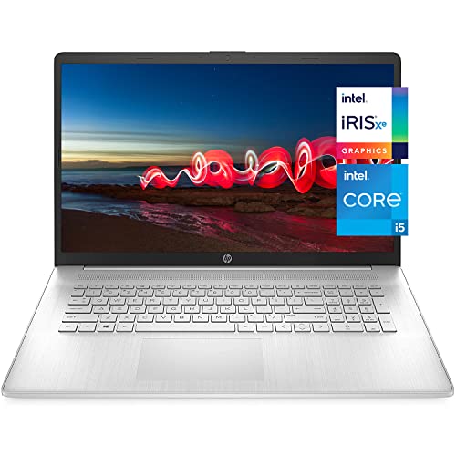 HP Pavilion 17.3-inch IPS FHD Laptop (2022 Model), Intel Core i5-1155G7 (Beats i7-1165G7), Iris Xe Graphics, 16GB RAM, 1TB HDD, Backlit Keyboard, Long Battery Life, Webcam, Windows 11, Natural Silver