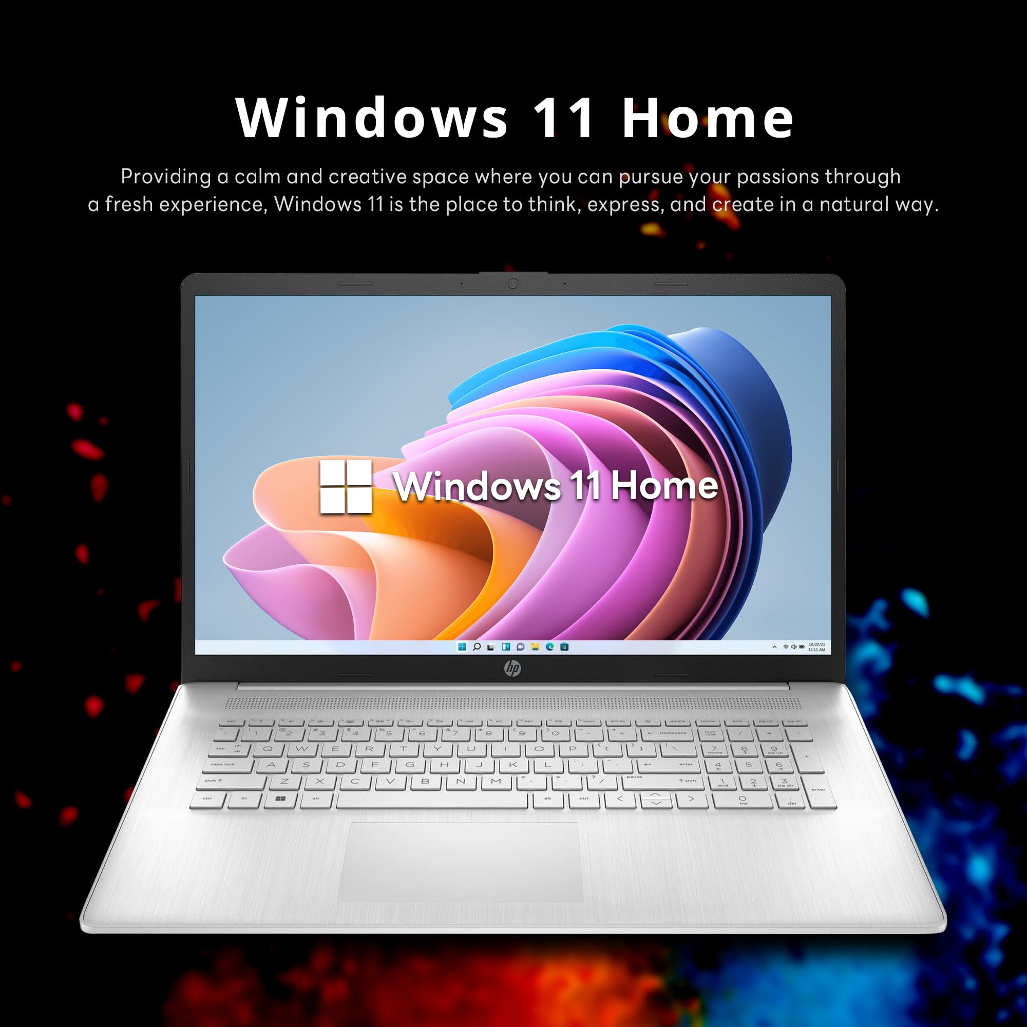 HP 2022 17.3" FHD Home & Business Laptop, Intel Core i5-1155G7 Processor,16GB RAM, 512GB PCIe SSD, Intel Iris Xe Graphics, Wi-Fi, Bluetooth, HDMI, Win 11, Silver, (renewed)
