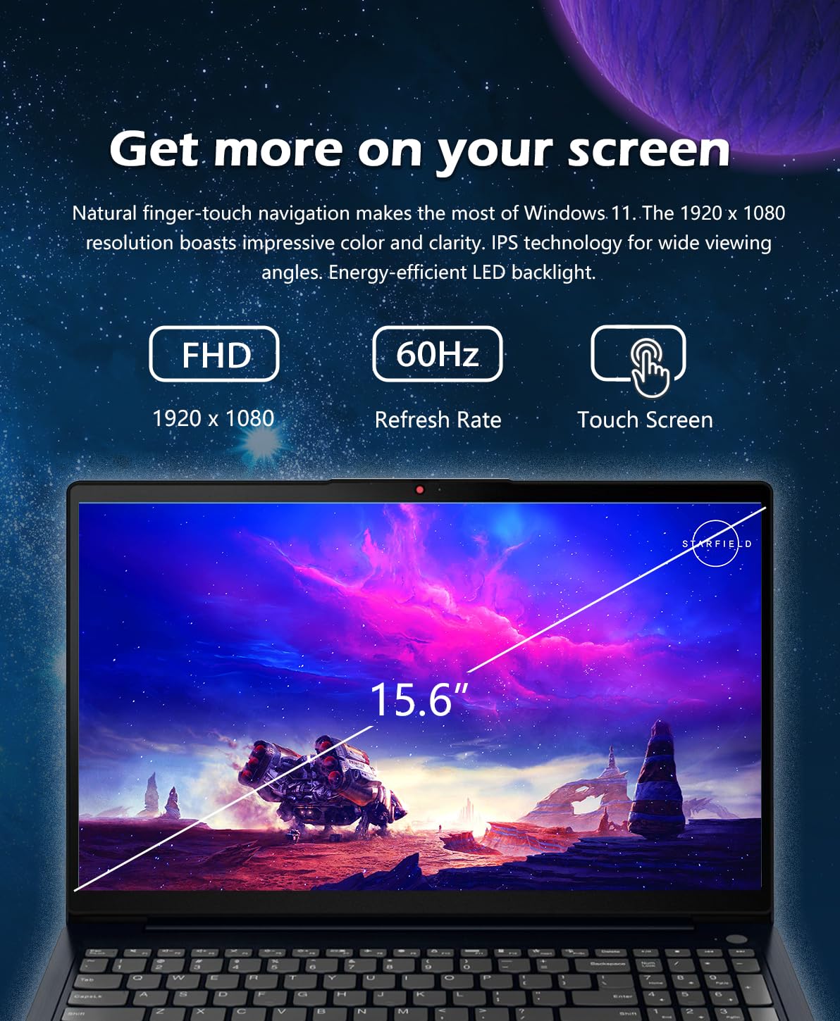 Lenovo 2023 Ideapad 3 Laptop, 15.6" HD Touchscreen, 11th Gen Intel Core i5-1155U Processor, 20GB DDR4 RAM, 1TB PCIe NVMe SSD, HDMI, Webcam, Wi-Fi 6, Bluetooth, Windows 11 Pro, Abyss Blue