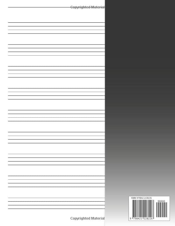 Blank Bass Tab Paper: Superior Quality Bass Guitar Tablature Manuscript Paper for the Professional & Student.