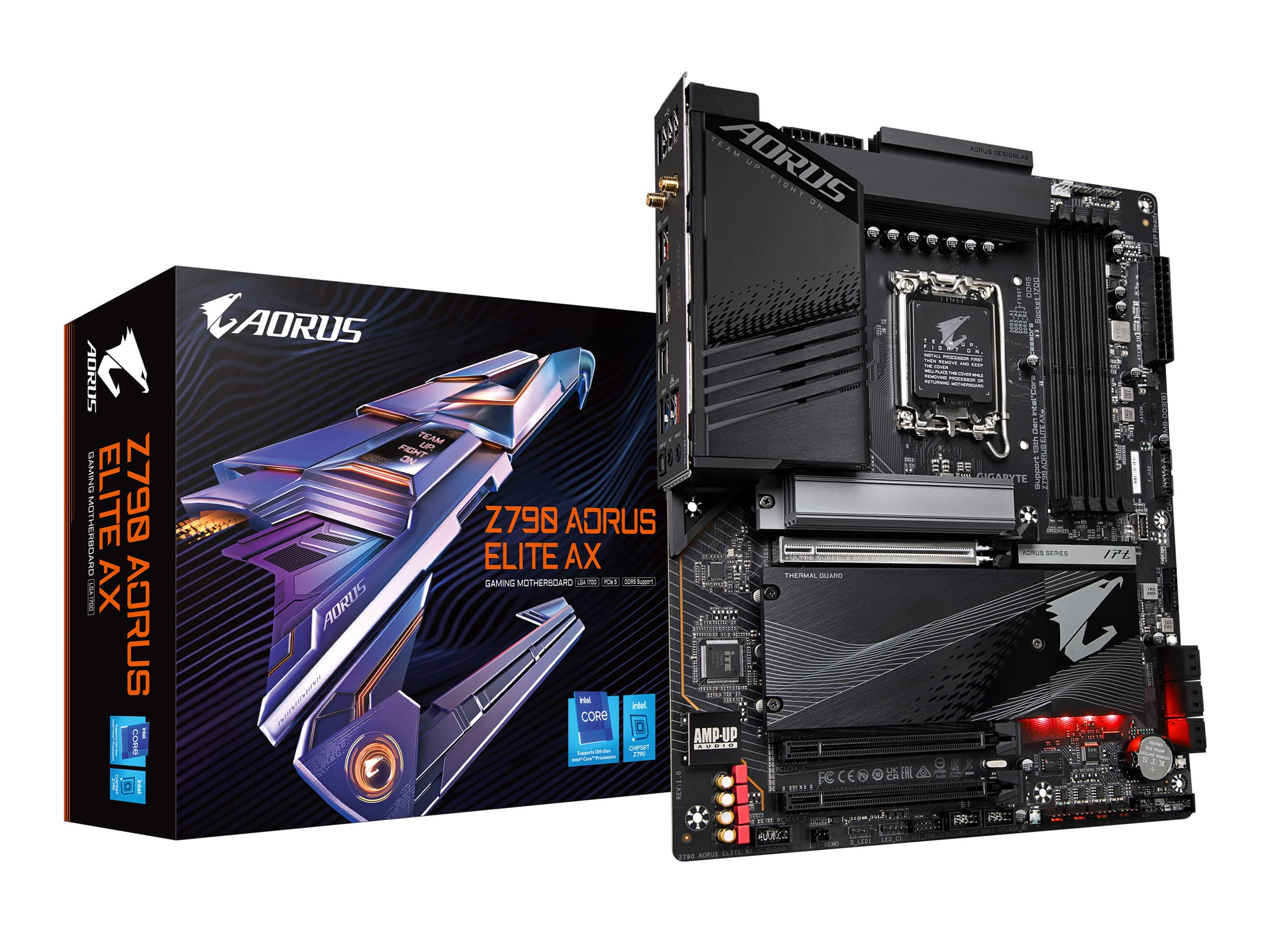 Intel Core i5-13500 Desktop Processor 14 cores (6 P-cores + 8 E-cores) 24MB Cache, up to 4.8 GHz & GIGABYTE Z790 AORUS Elite AX (LGA 1700/ Intel Z790/ ATX/ DDR5/ Quad M.2/ PCIe 5.0/ USB 3.2 Gen2X2