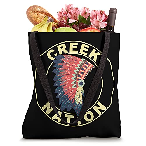 Creek Nation Proud Native American Headdress Creek Tribe Tote Bag