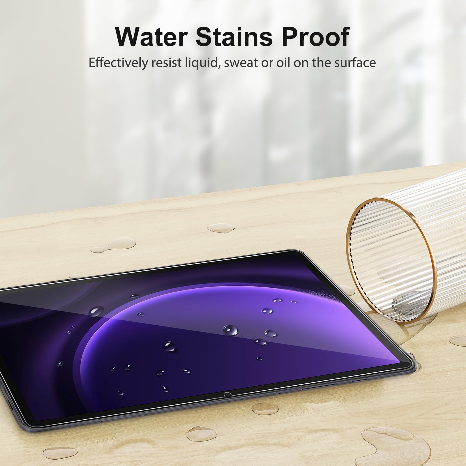 SPARIN 2 Pack Screen Protector for Galaxy Tab S9 FE 5G 10.9 inch/Galaxy Tab S9 11 inch, 9H Tempered Glass with Easy Installation Frame, S Pen Compatible/HD Clear/Anti Scratch