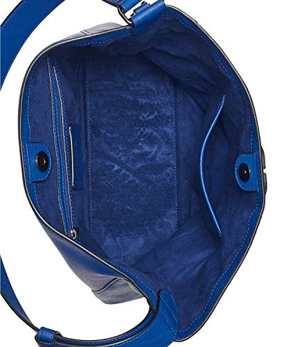 DKNY Linton Leather Hobo Shoulder Bag Tote - Royal Blue