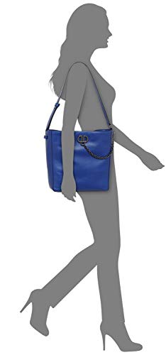 DKNY Linton Leather Hobo Shoulder Bag Tote - Royal Blue
