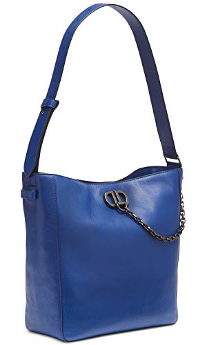 DKNY Linton Leather Hobo Shoulder Bag Tote - Royal Blue