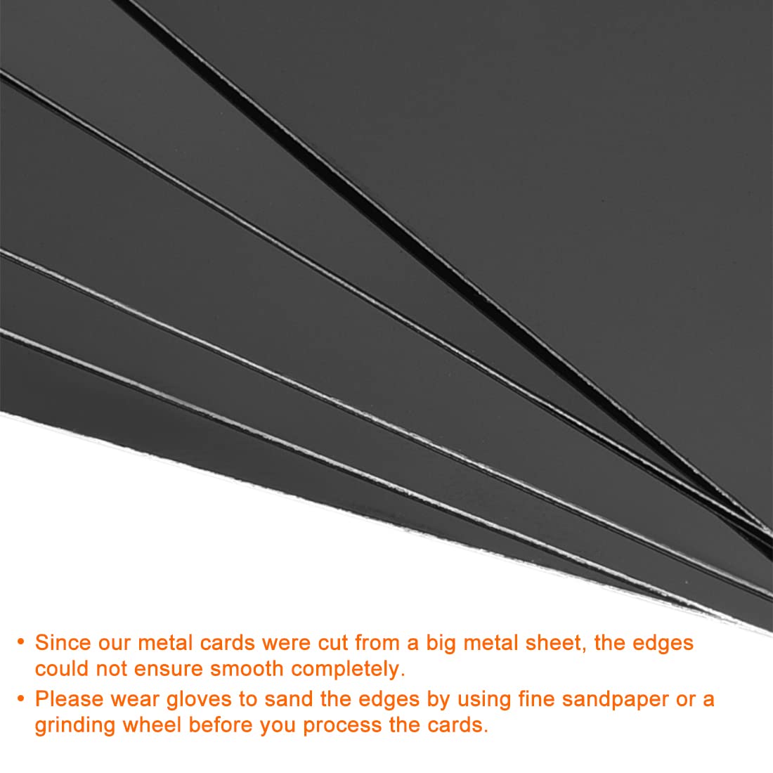 uxcell Blank Metal Card 80x22x0.3mm Painted Aluminum Plate for DIY Laser Printing Engraving Black 10 Pcs