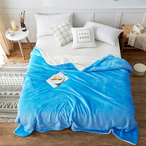 SONORO KATE Sherpa Fleece Blanket Queen Size - Luxurious Double Reversible Super Soft Thick Fuzzy Plush,Warm Cozy Fluffy Couch Throw Velvet Queen Blanket for Bed(90"x90")