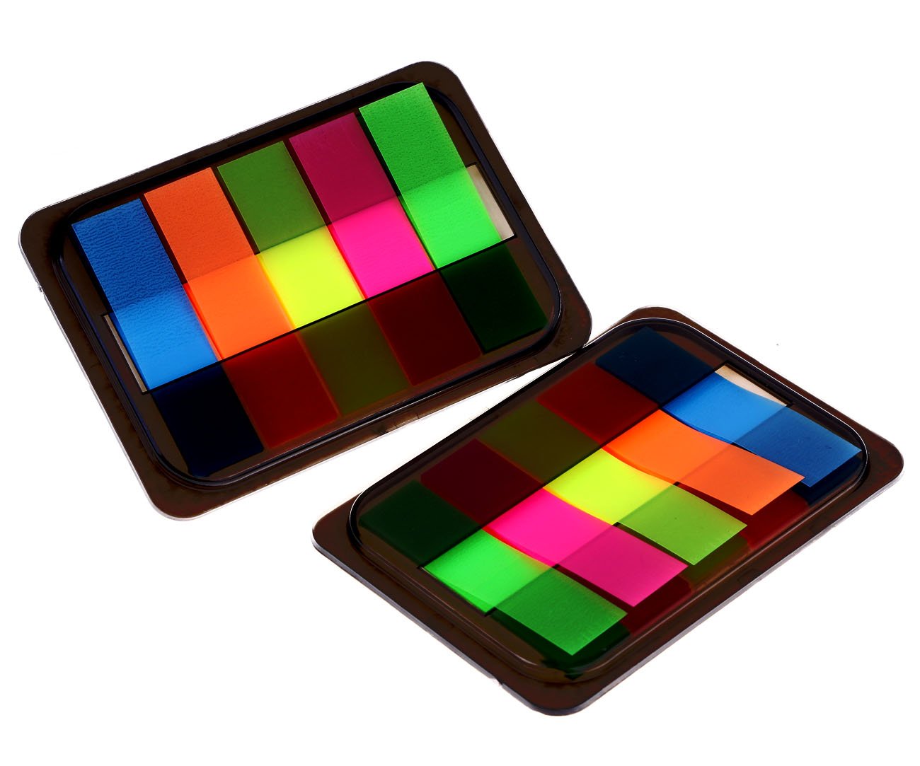 Mini Skater 2 Sheets Cute Neon Index Tabs Label Memo Paper Sticky Note for Page Marker, 5 Colors, 200PCS