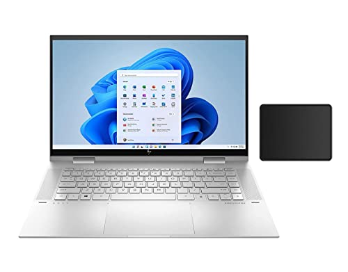 2022 HP Envy X360 2-in-1 15.6" FHD Touch-Screen Laptop | 11th Generation Intel Core i5-1155G7 | 16GB DDR4 | 512GB SSD | Backlit Keyboard | Fingerprint | Windows 11 | with Mouse Pad Bundle
