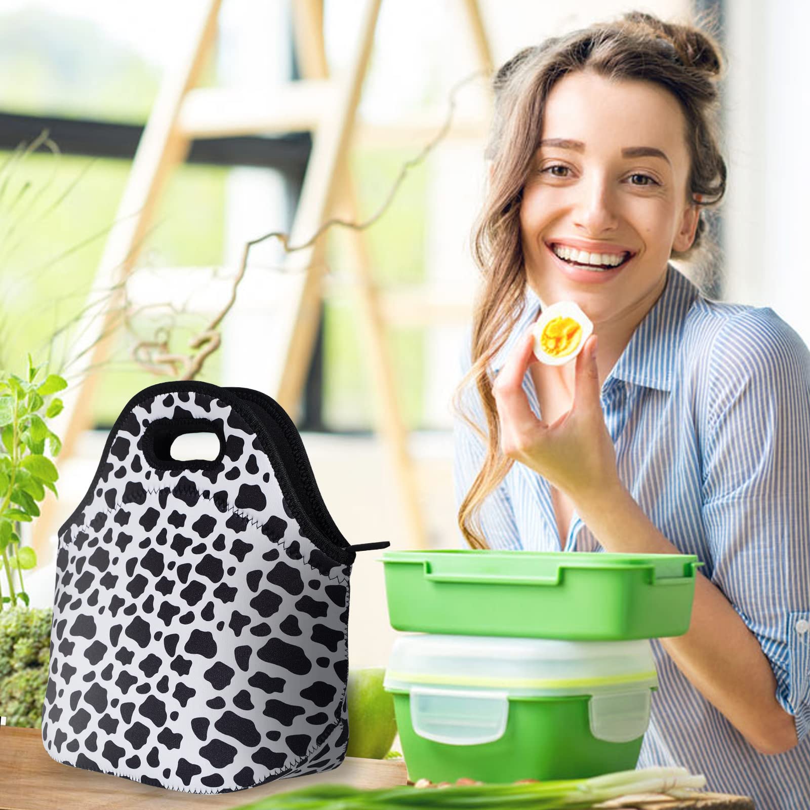 goiealeaes Neoprene Lunch Bag, Thick Insulated Lunch Box - Durable & Waterproof Lunch Tote With Zipper For Outdoor Travel Work School,Men,Women,Office……
