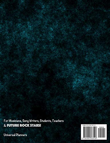 Guitar Tablature Notebook: Blank Guitar Tab Paper featuring Guitar Chords, Standard Treble Staff & Tablature