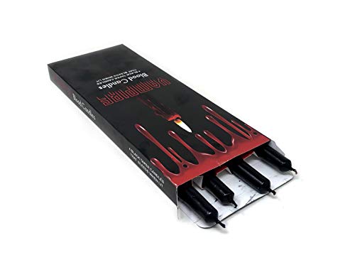 Vrinda® 10 inch Taper Candle That Bleeds, Vampire Blood Candle, Ritual Spell Unscented Taper Candles - Set of 4