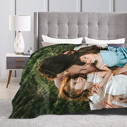 RAVANJA Custom Blanket with Photo Blanket Customized Picture Personalized Blanket Customize Image Blanket - Dog Memorial Blanket Birthday Gifts (1 Photos Collage, 60x50 inch)