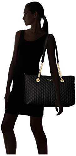 Karl Lagerfeld Paris womens Karolina Chain Tote Bag, Blk/Gold, One Size US