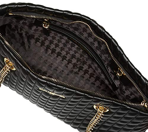 Karl Lagerfeld Paris womens Karolina Chain Tote Bag, Blk/Gold, One Size US