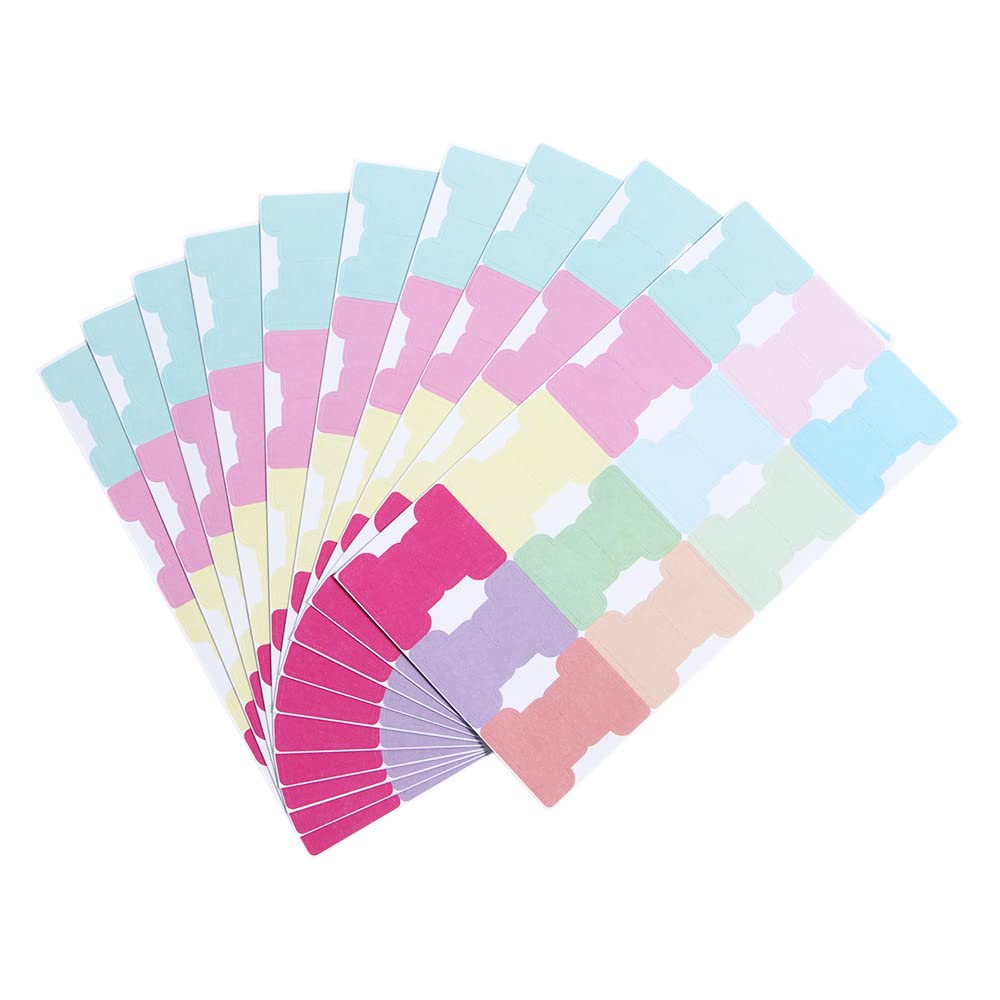 Index Label Sticker Writable 10sheet/120pcs Self-Adhesive Paper Tabs Notebook Repositionable Planner File Tabs Book Pages Markers