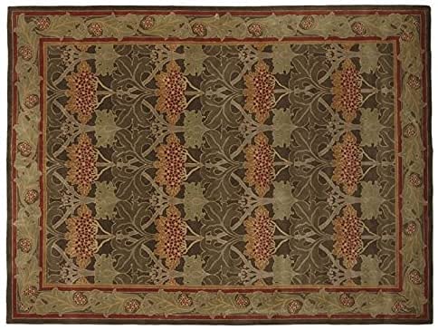 Hand Tufted Persian Traditional Wool Area Rugs by Allen Home | Durable | 100% Wool | Living Room, Dining Room, Bedroom, and Entryway Area Rugs | 8’ x 10’ | Mariya Green