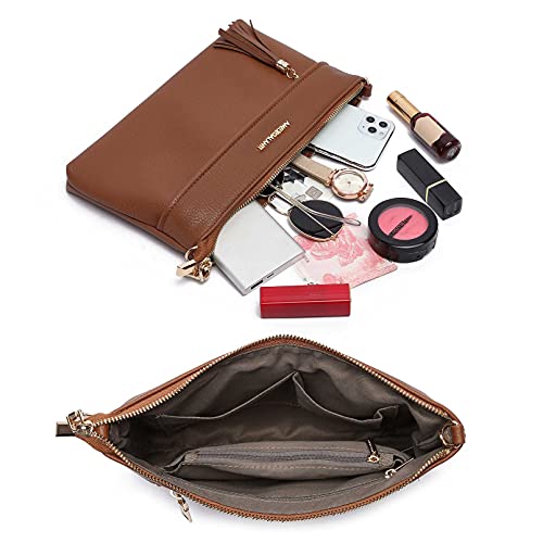 AMELIE GALANTI women's Small crossbody Handbags Shoulder Bag,Fashion Tassel design and Shoulder Strap Adjustable