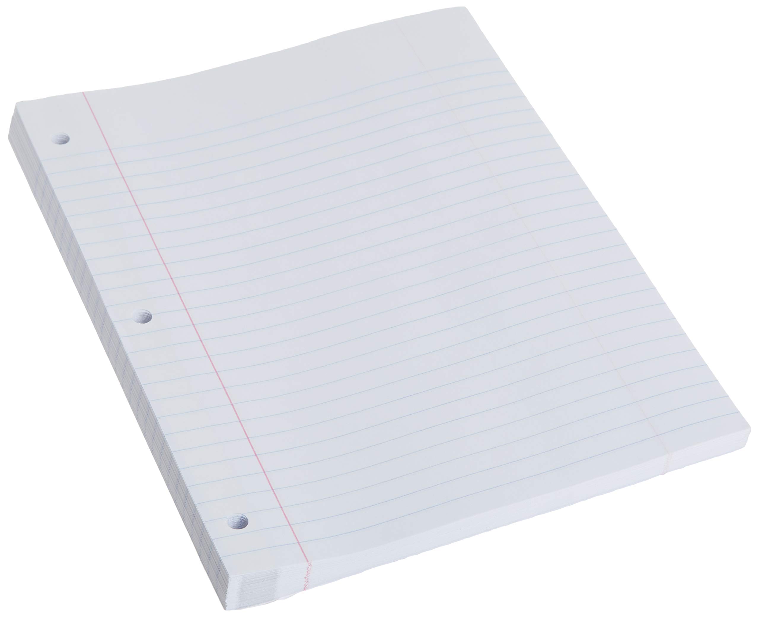 Mead Loose Leaf Paper, 3 Hole Punch Reinforced Filler Paper, Wide Ruled Paper, 10-1/2" x 8", 100 Sheets (15006)
