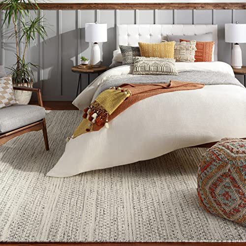 Mark&Day Area Rugs, 6x9 Marie Modern Cream Area Rug, White/Black Carpet for Living Room, Bedroom or Kitchen (6' x 9')