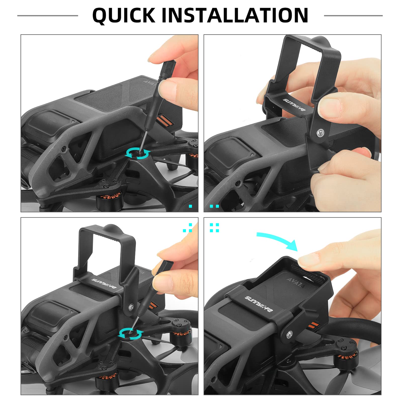 FSIDIWT Battery Holder Clip for DJI Avata FPV Drone, Battery Buckle Protection Frame, Battery Anti-Release Buckle Lock-up Battery Buckle Guard for DJI Avata
