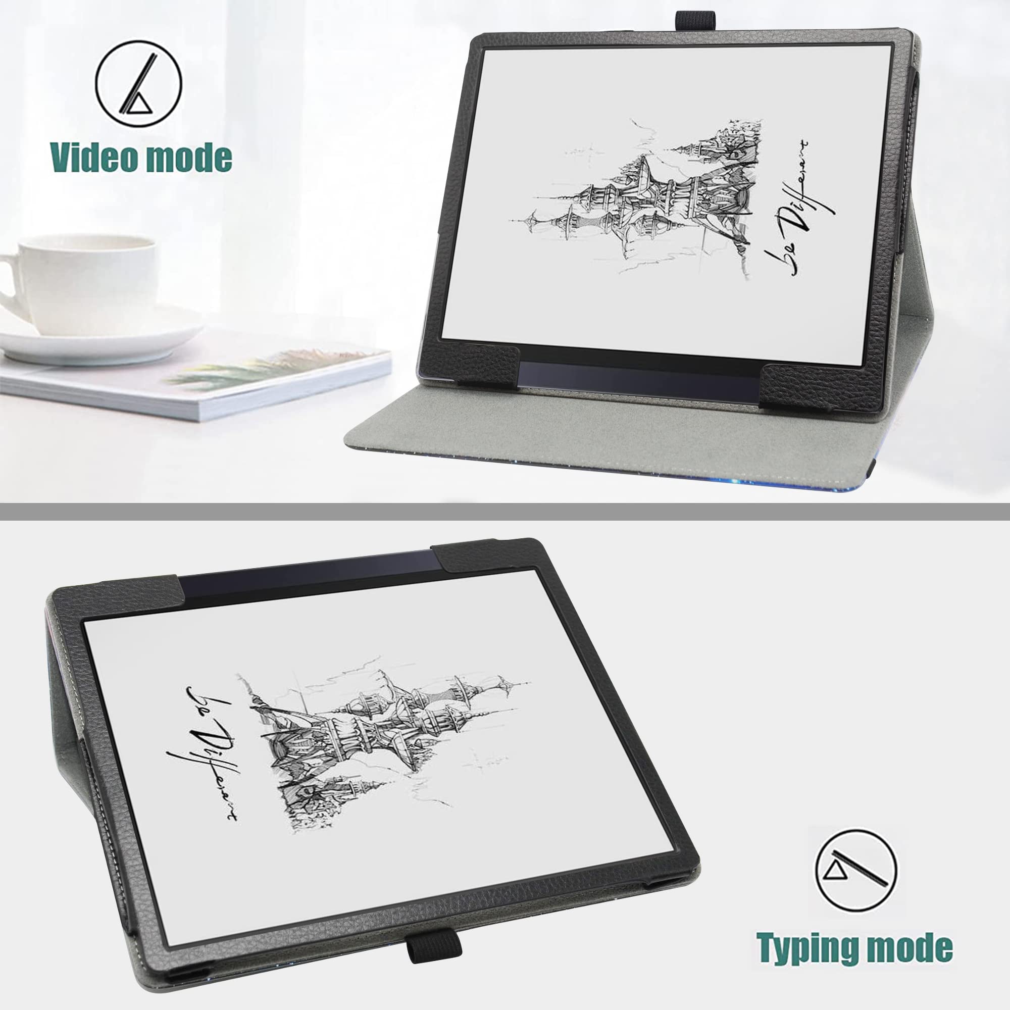 Bige for BOOX Tab Ultra Case,BOOX Tab Ultra C Case,PU Leather Folio 2-Folding Stand Cover for BOOX Tab Ultra/BOOX Tab Ultra C 10.3" ePaper Tablets,Galaxy