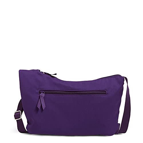 Vera Bradley Women's Cotton Crossbody Sling Purse, Elderberry - Recycled Cotton, One Size