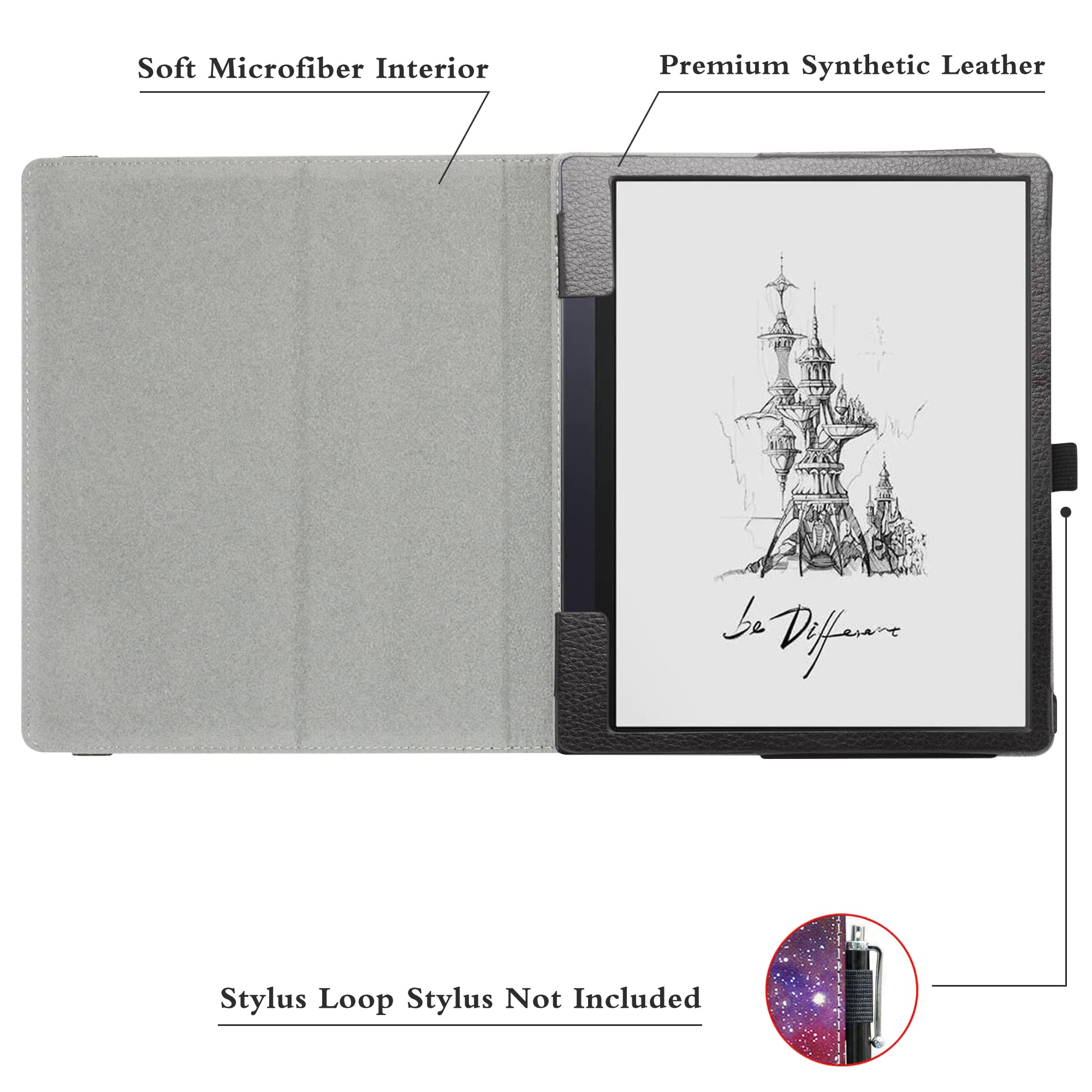 Bige for BOOX Tab Ultra Case,BOOX Tab Ultra C Case,PU Leather Folio 2-Folding Stand Cover for BOOX Tab Ultra/BOOX Tab Ultra C 10.3" ePaper Tablets,Galaxy