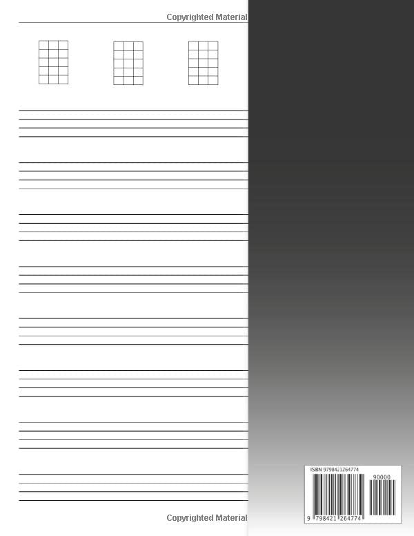 Blank Ukelele Tab Paper: Ukelele Tablature Manuscript Paper With Chord Diagrams