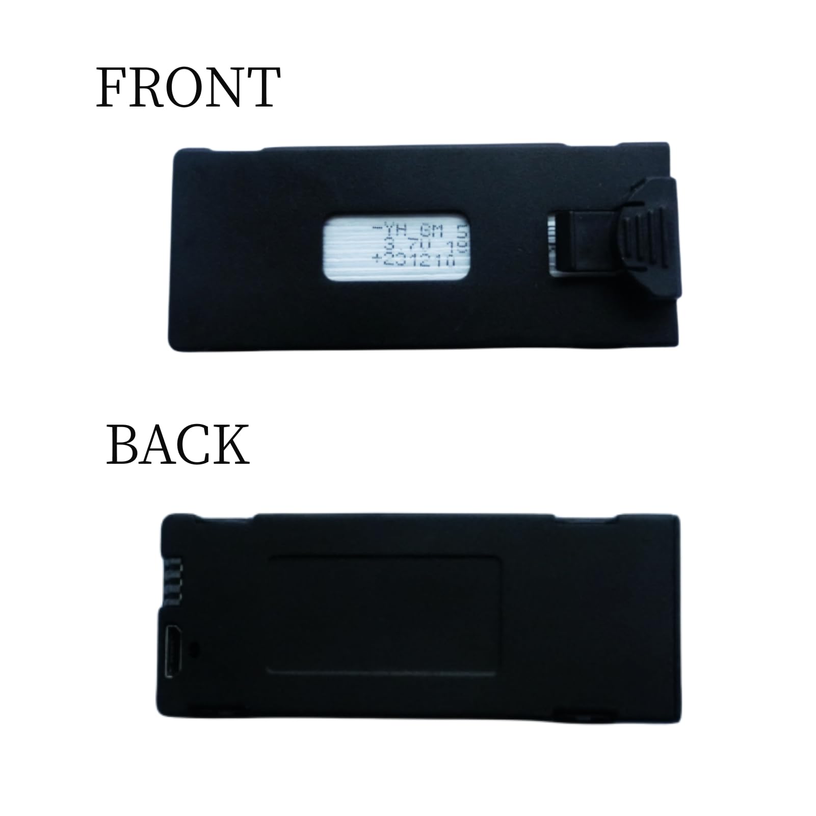VOCTI 3 Pack 3.7V 1800mAh Rechargable Battery for E88 E88PRO E99 E525 P1 P5 K3 Drone Quadcopter Lipo Battery with USB Charging Cable Spare Parts (Black)