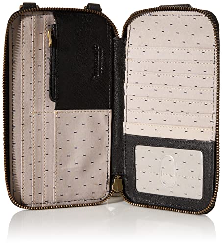 Timberland womens Wallet RFID Leather Crossbody Phone Bag, Black (Cav), One Size US