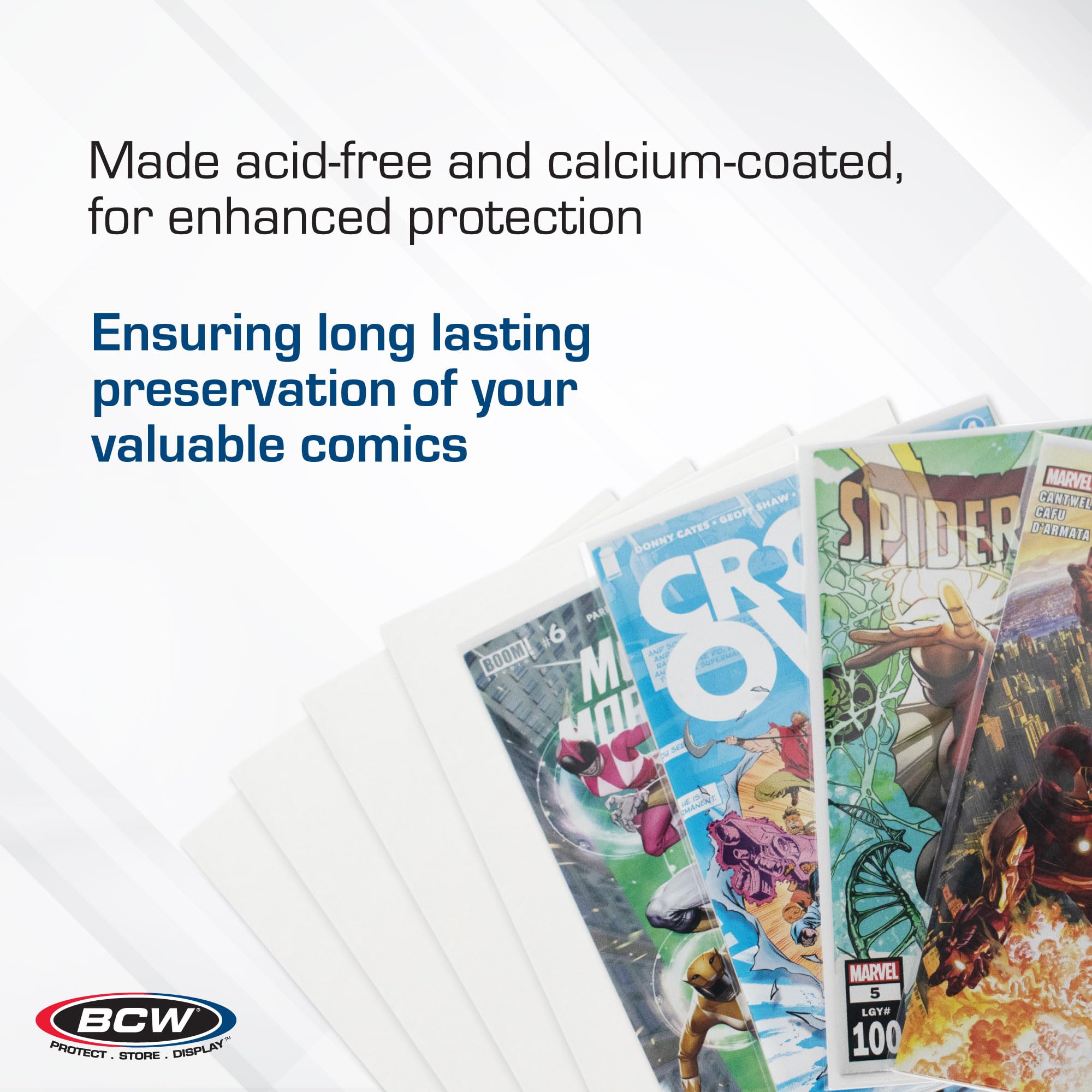 BCW NA Current Comic Book Backing Boards, 200 Count, White