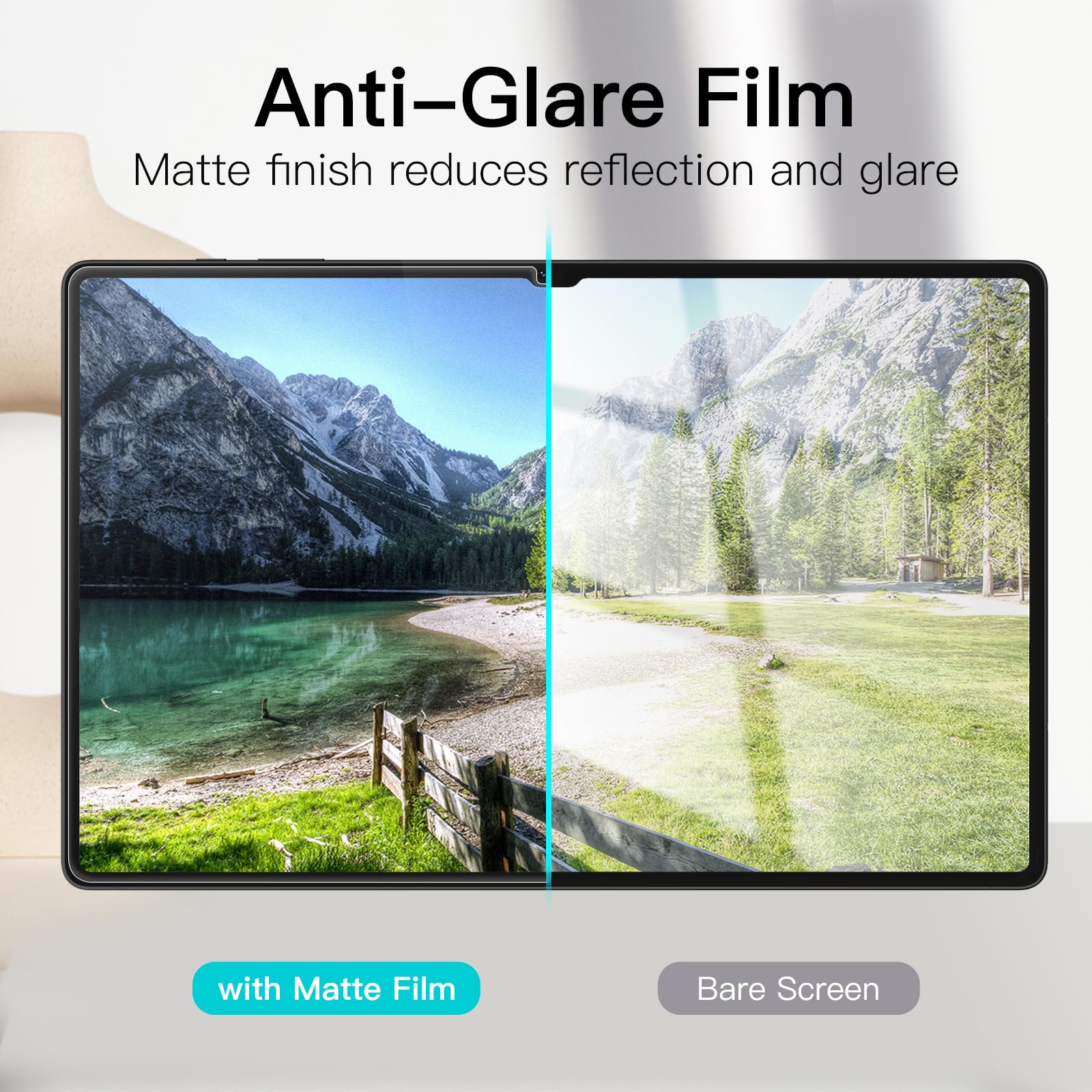 JETech Paper Screen Protector for Samsung Galaxy Tab S10 Ultra/Tab S9 Ultra 14.6-Inch, Anti-Glare, Matte PET Film for Drawing, 1-Pack